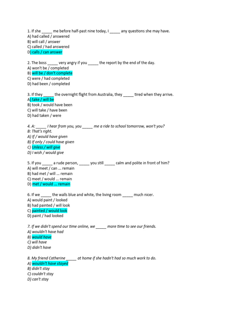 Soal Multiple Choice Conditional | PDF