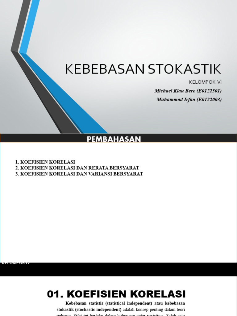Analisis Koefisien Korelasi Stokastik | PDF