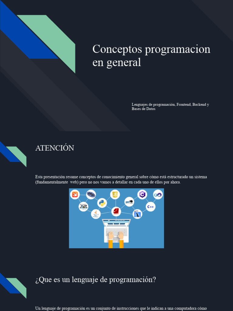 Conceptos de Programacion en General | PDF | Lenguaje de programación | Programación de computadoras