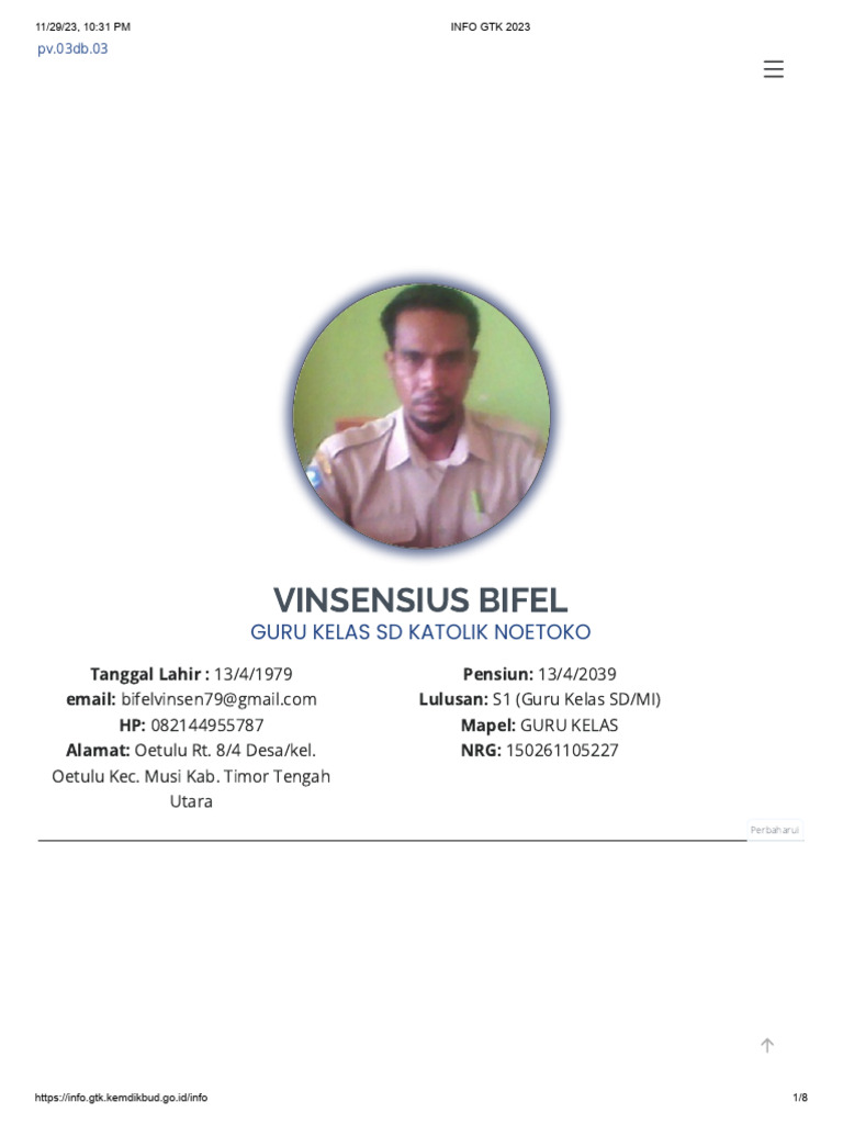 Pak Vinsen INFO GTK 2023 | PDF