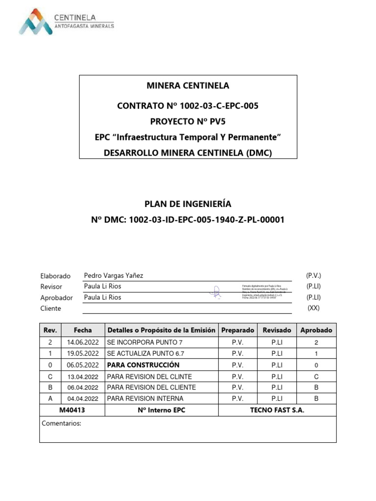1002-03-ID-EPC-005-1940-Z-PL-00001 - 2 Plan de Ingenieria | PDF | Ingeniería | Diseño