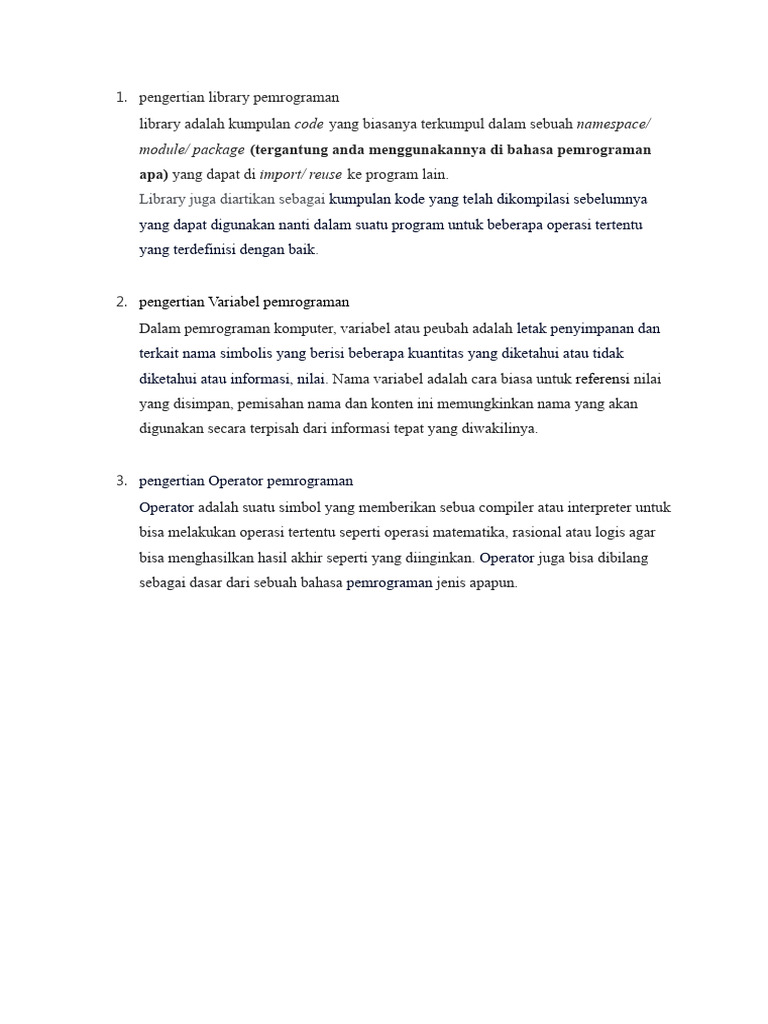 Pengertian Library Pemrograman | PDF | Komputer