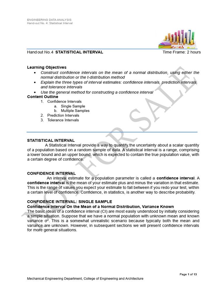 Handout 4 - Statistical Interval | PDF | Confidence Interval | Statistics