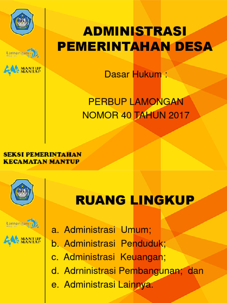 Administrasi Pemerintahan Desa | PDF