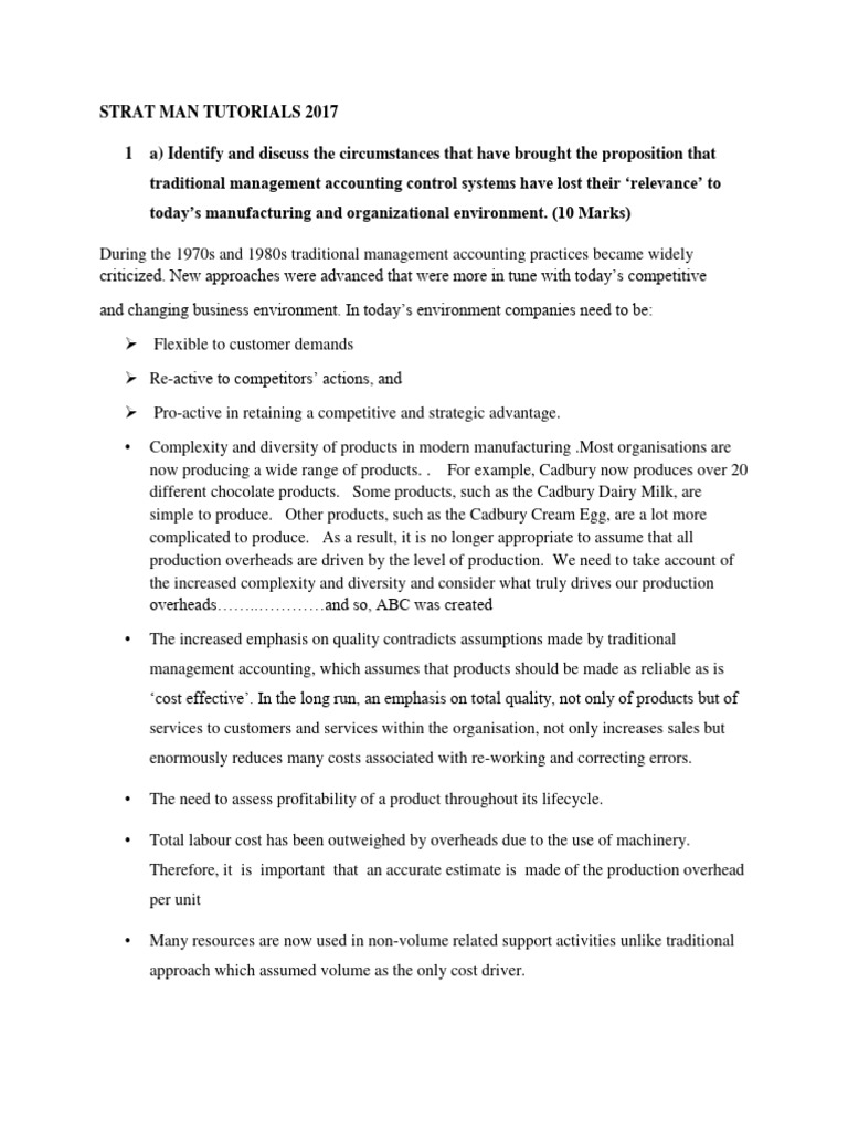 Strat Man Q and A | PDF | Strategic Management | Benchmarking