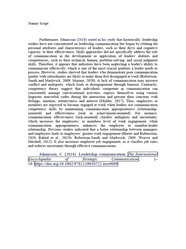 Script For Panel Discussion: Leadership On Communication | PDF