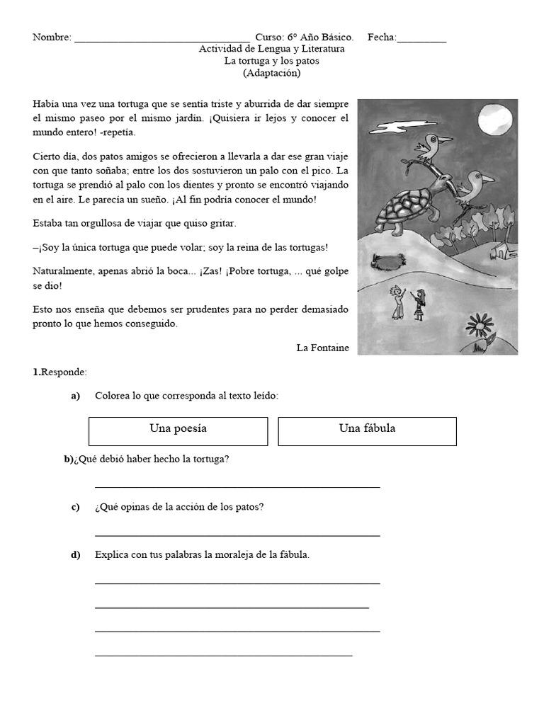 Las Fabulas para Segundo Grado de Primaria | PDF