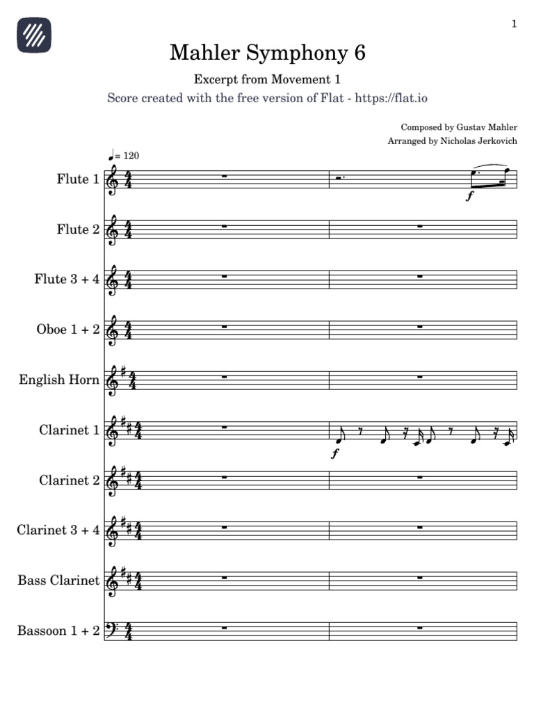 Mahler Symphony 6 | PDF | Trombone | Musical Compositions