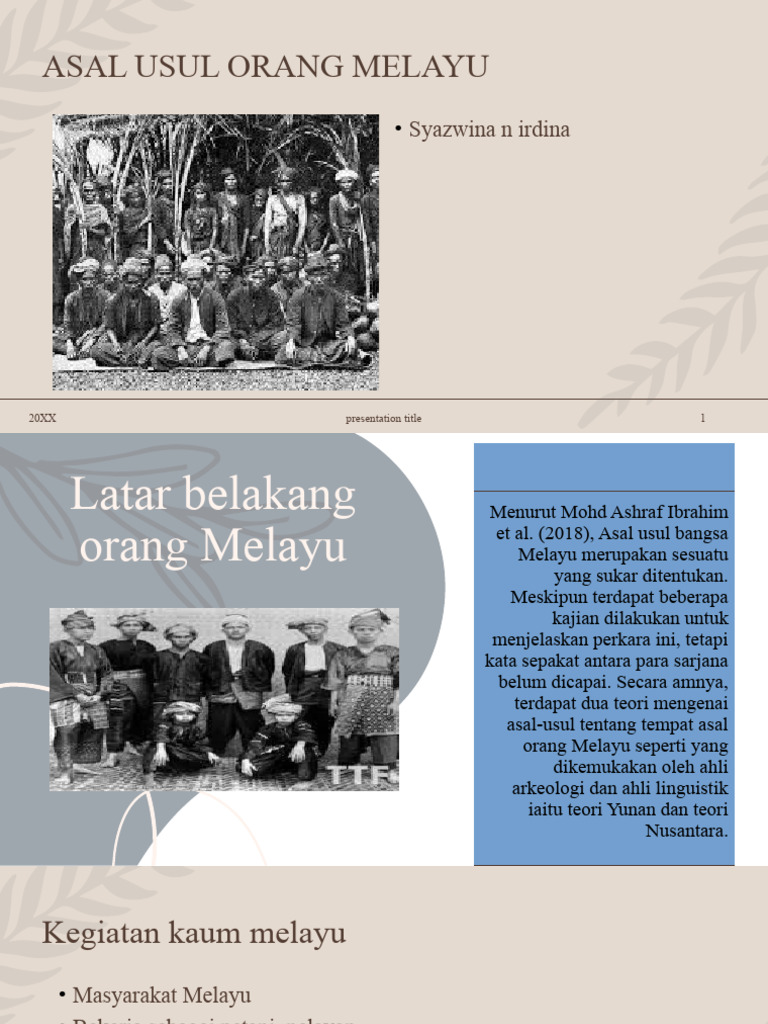 Asal Usul Orang Melayu-Irdina Dan Syazwina | PDF