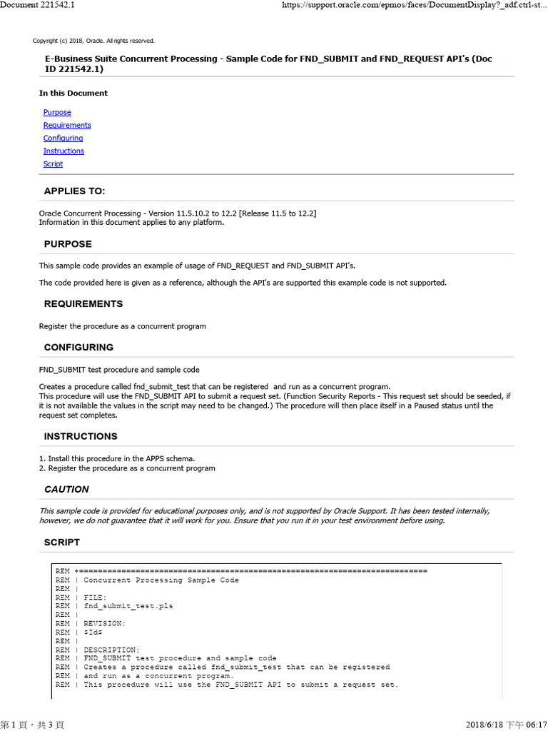 Sample Code For FND - Submit and FND - Request API | PDF | Computer Science | Software