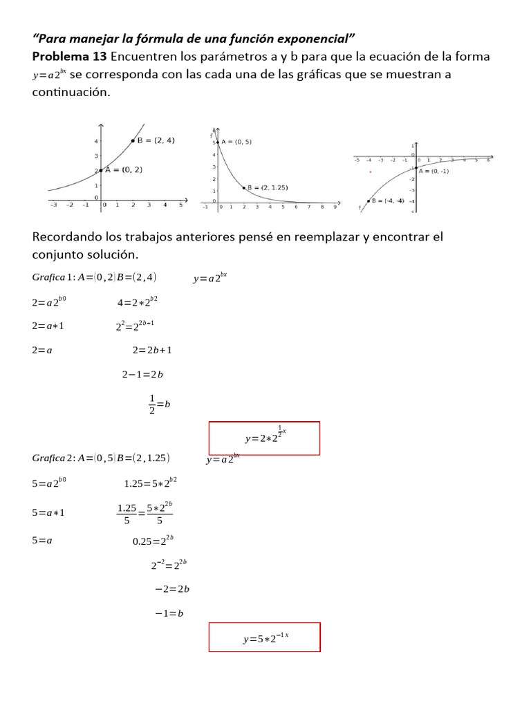 Para Manejar La Fórmula de Una Función Exponencial | PDF | Matemáticas ...