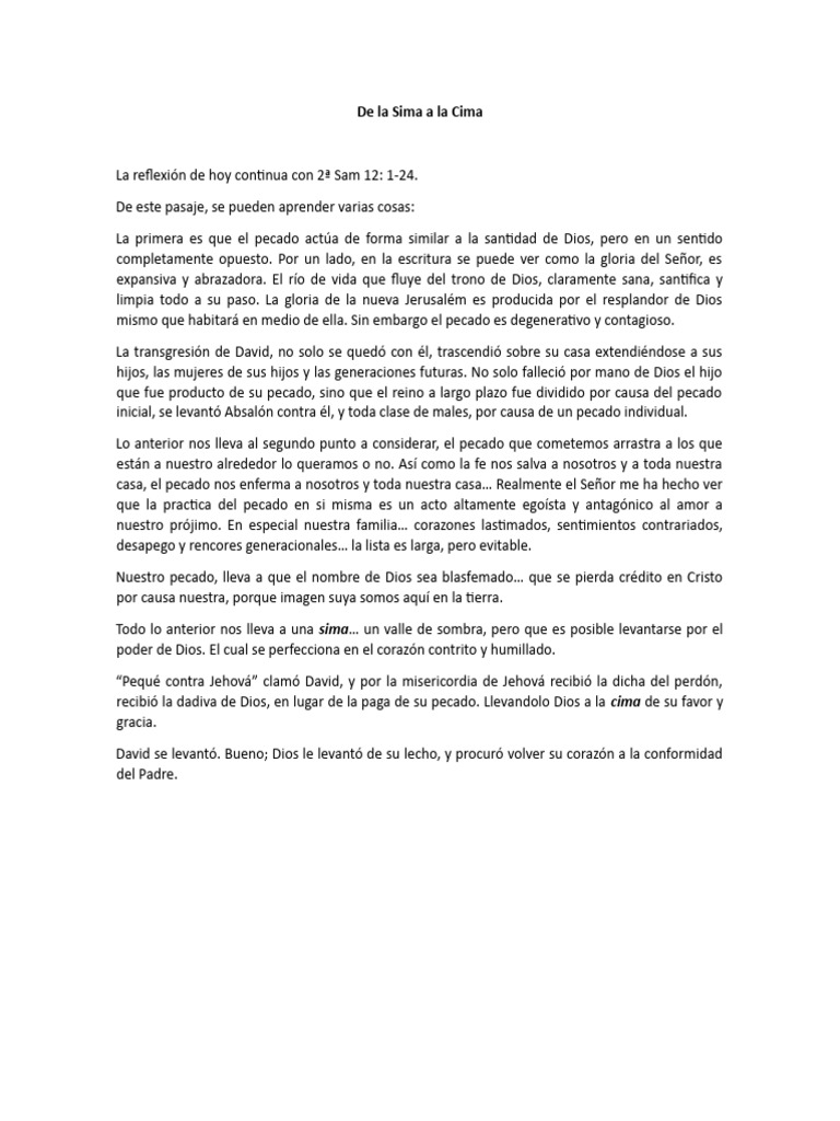 De La Sima A La Cima | PDF | Religión y espiritualidad