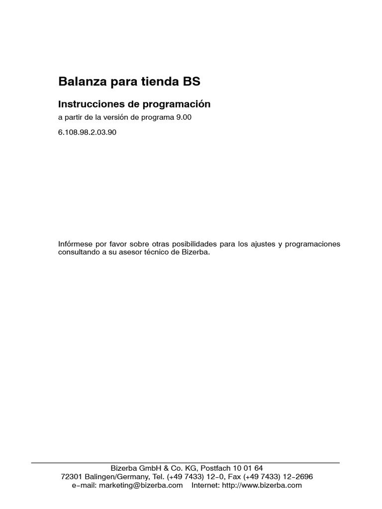 Instrucciones de Programacion BS V9 | PDF | Menú (Computación ...