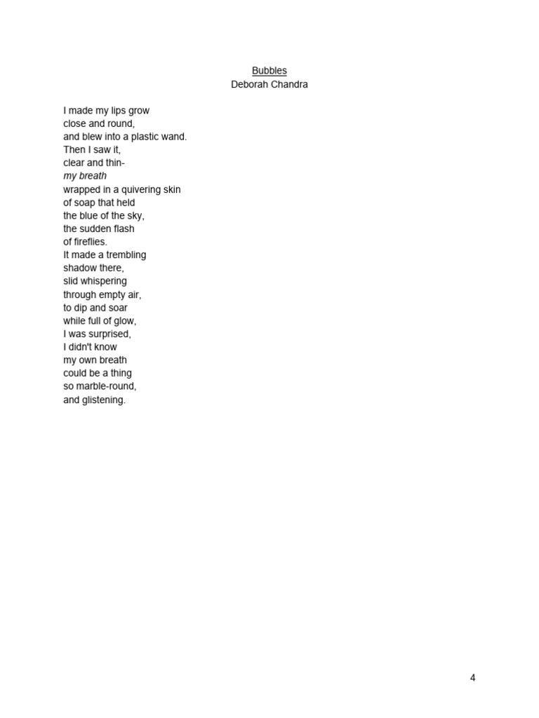 RCM 2 Poetry - Bubble | PDF