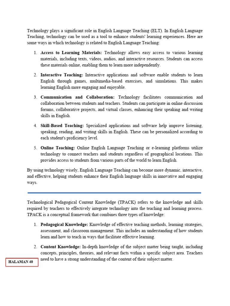 Uts It For Elt | PDF | Language Education | Educational Technology