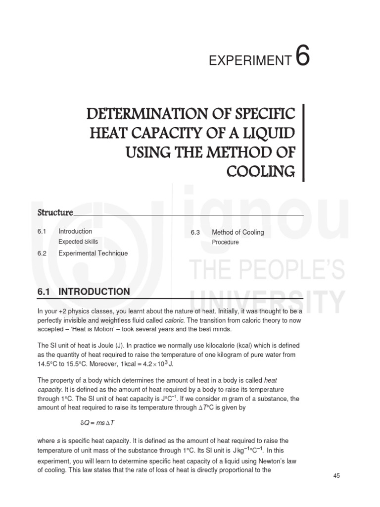 Experiment 6 | PDF | Heat | Calorie