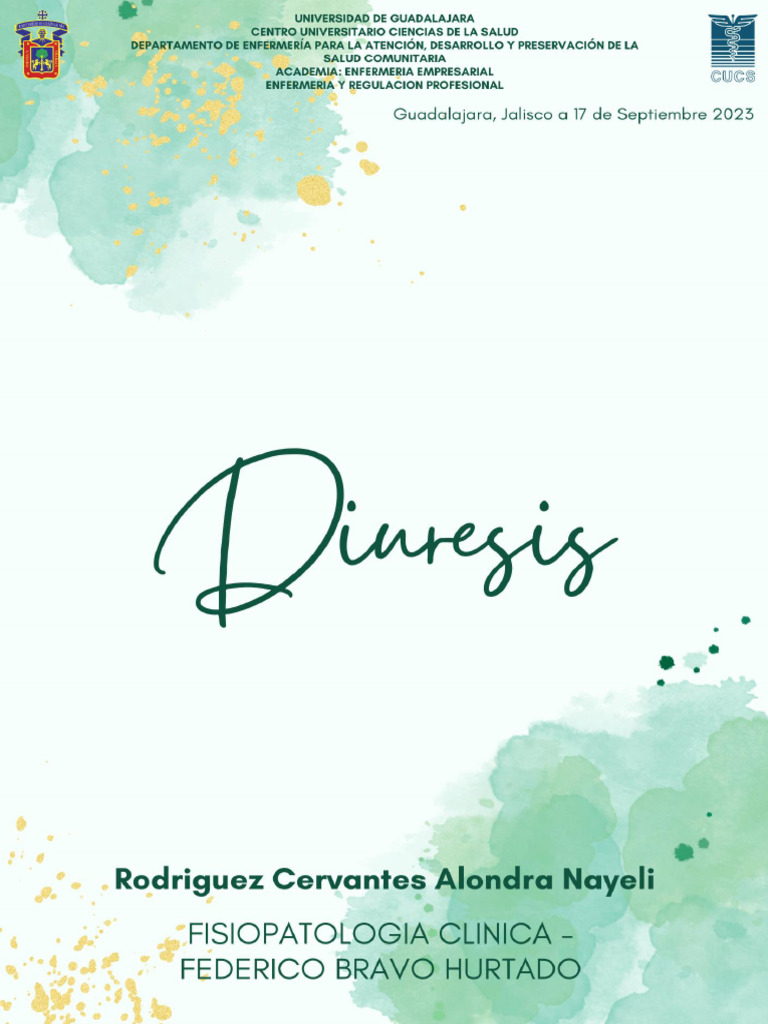 DIURESIS | PDF | Riñón | Orina