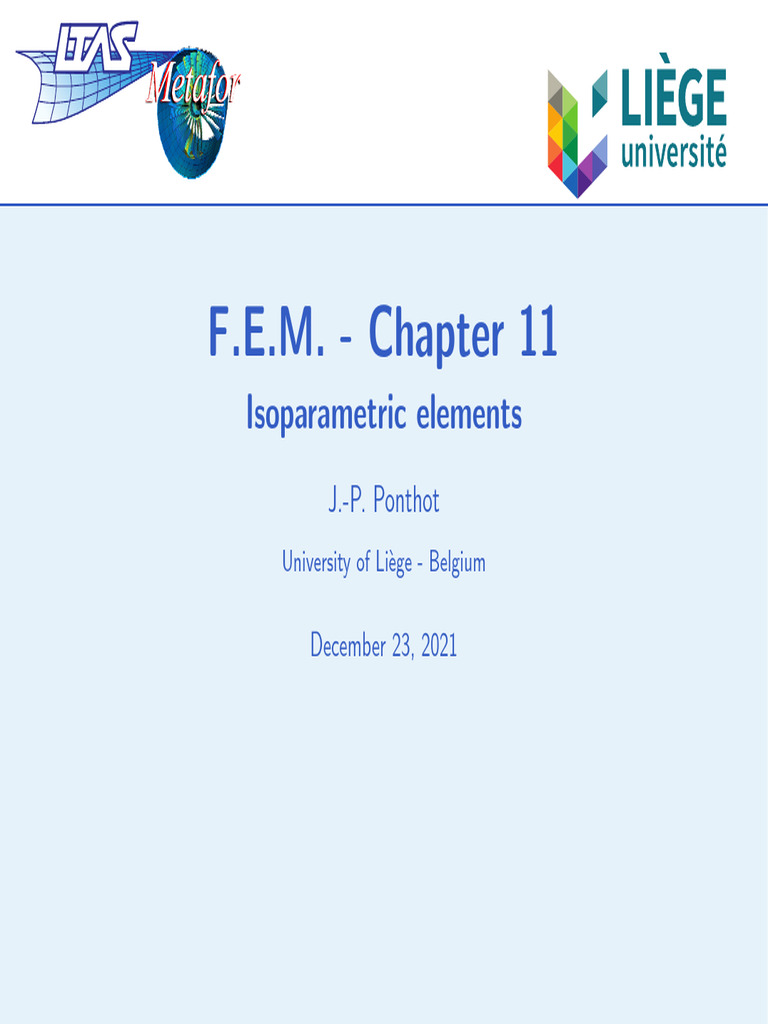 Chap 11 Iso Elements | PDF | Finite Element Method | Structural Analysis