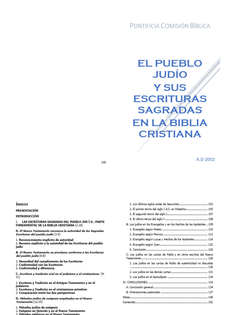 El Pueblo Judío y Sus Escrituras Sagradas en La Biblia Cristiana - PCB 2002-2 | PDF | Biblia ...