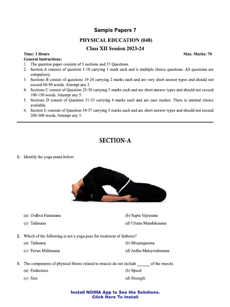 Sample Paper 7 Pe | PDF