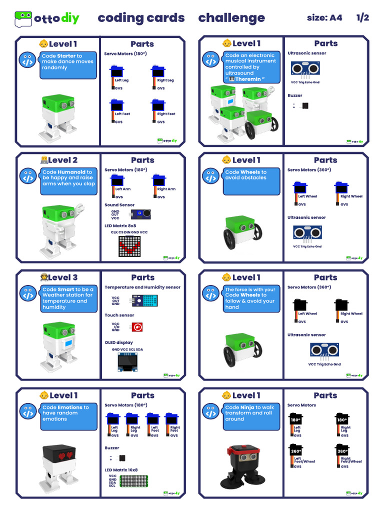 Otto DIY Coding Cards | PDF | Sound | Computer Engineering