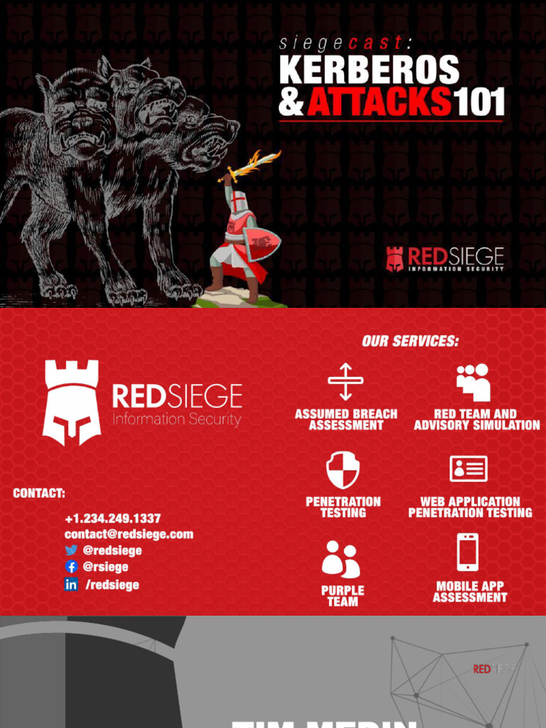 Siegecast Kerberos and Attacks 101 | PDF | Computing | Military Communications