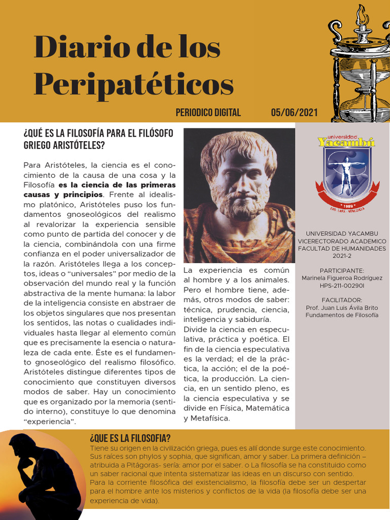 Diario de Los Peripatéticos | PDF | Aristóteles | Tomás de Aquino