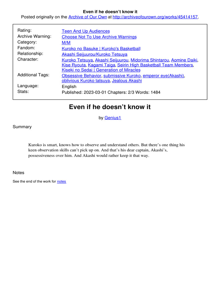 Even If He Doesnt Know | PDF