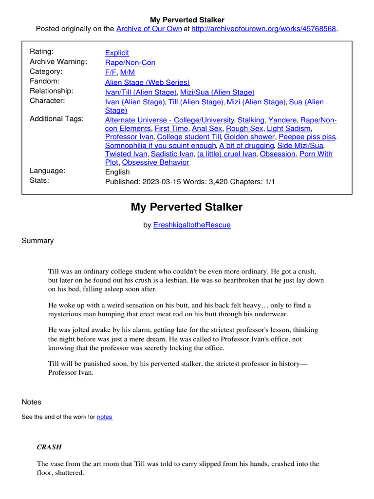 My Perverted Stalker | Download Free PDF | Stalking