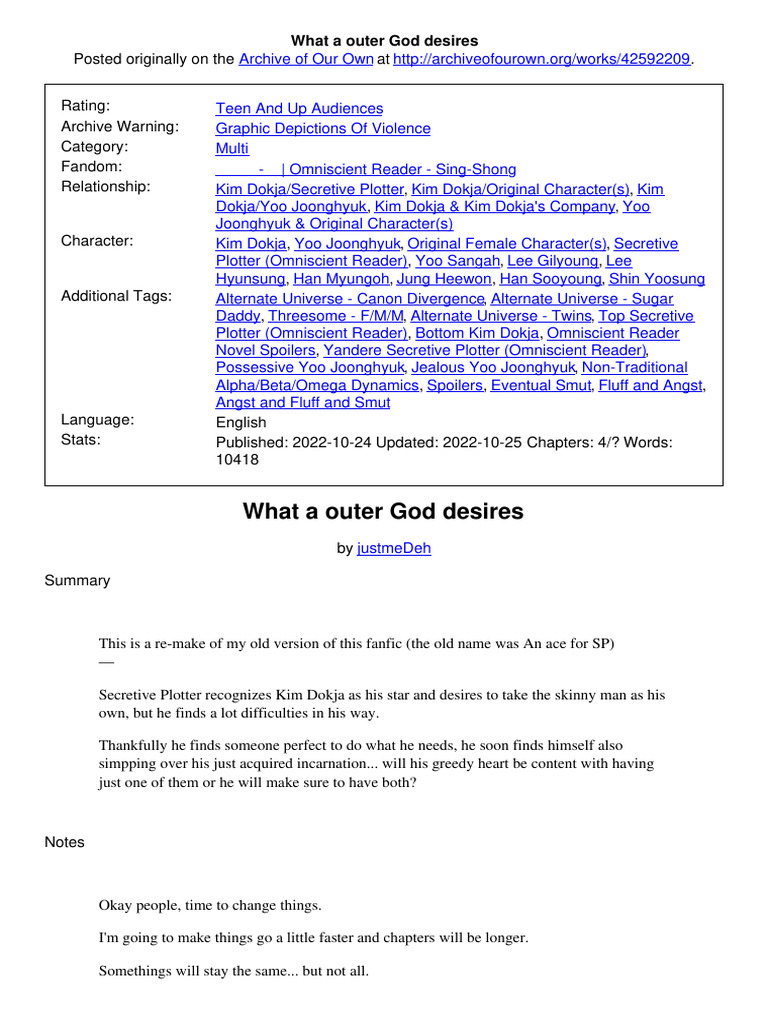 What A Outer God Desires | PDF