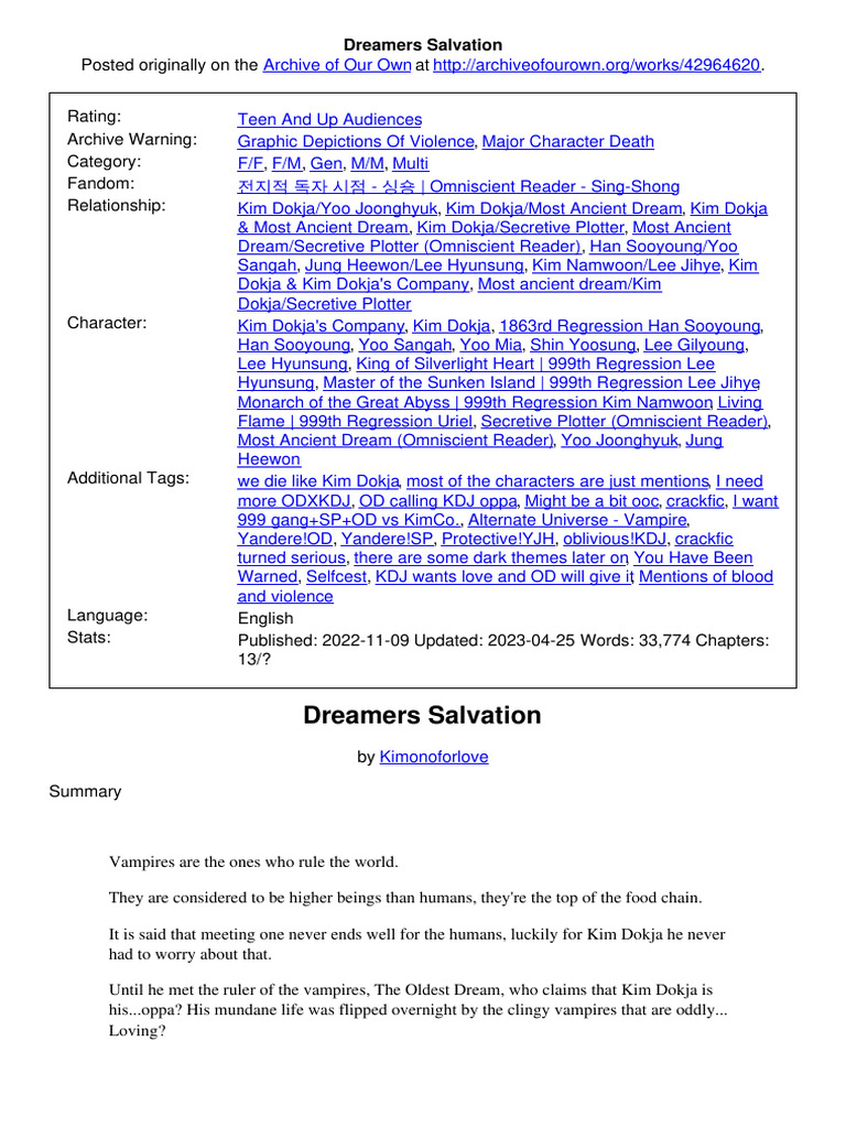 Dreamers Salvation | PDF | Mystery, Thriller & Crime Fiction | Young Adult