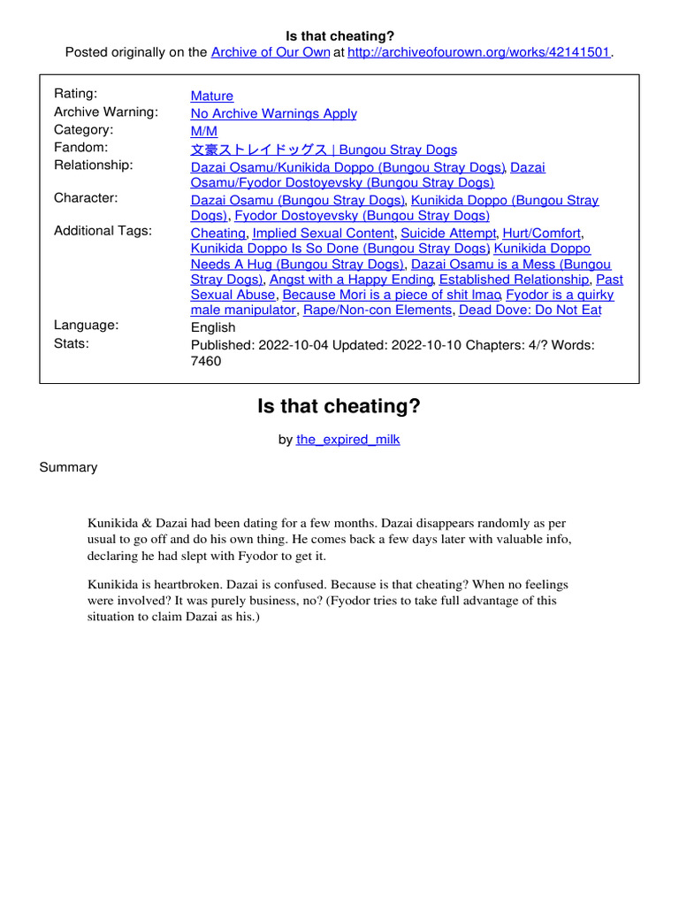 Is That Cheating | PDF