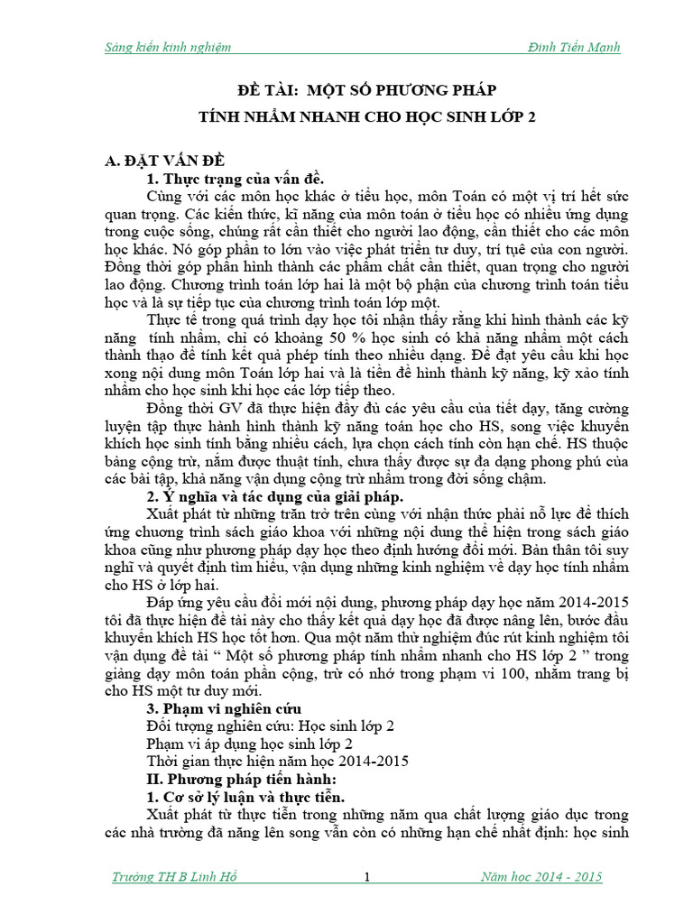 ĐỀ TÀI SKKN | PDF