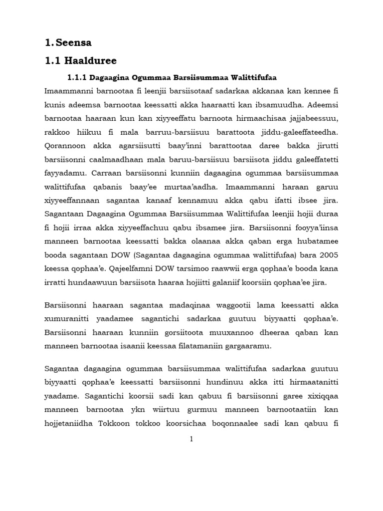 Hammattoo Afaan Oromoo | PDF