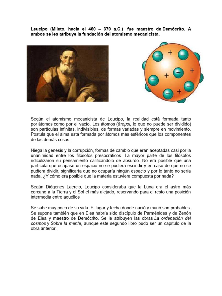Leucipo | PDF | Química | Física