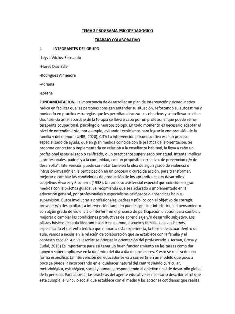 Avance Proyecto P.educativa | PDF | Maestros | Salón de clases