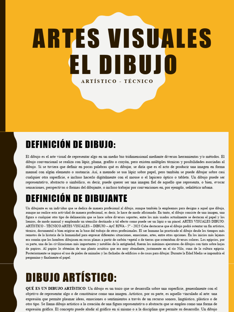 Dibujo Artístico y Técnico en Artes Visuales | PDF | Pinturas | Dibujo