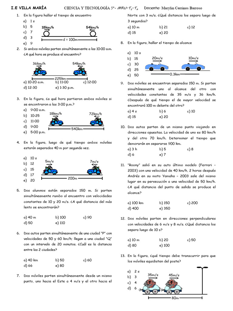 Practica MRU Te | PDF