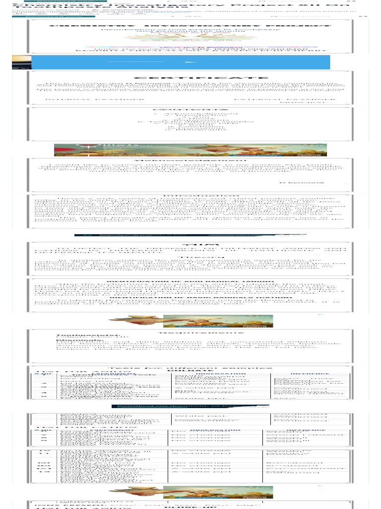 Chemistry Investigatory Project XII On Toothpaste Analysis PDF Ion Salt ...
