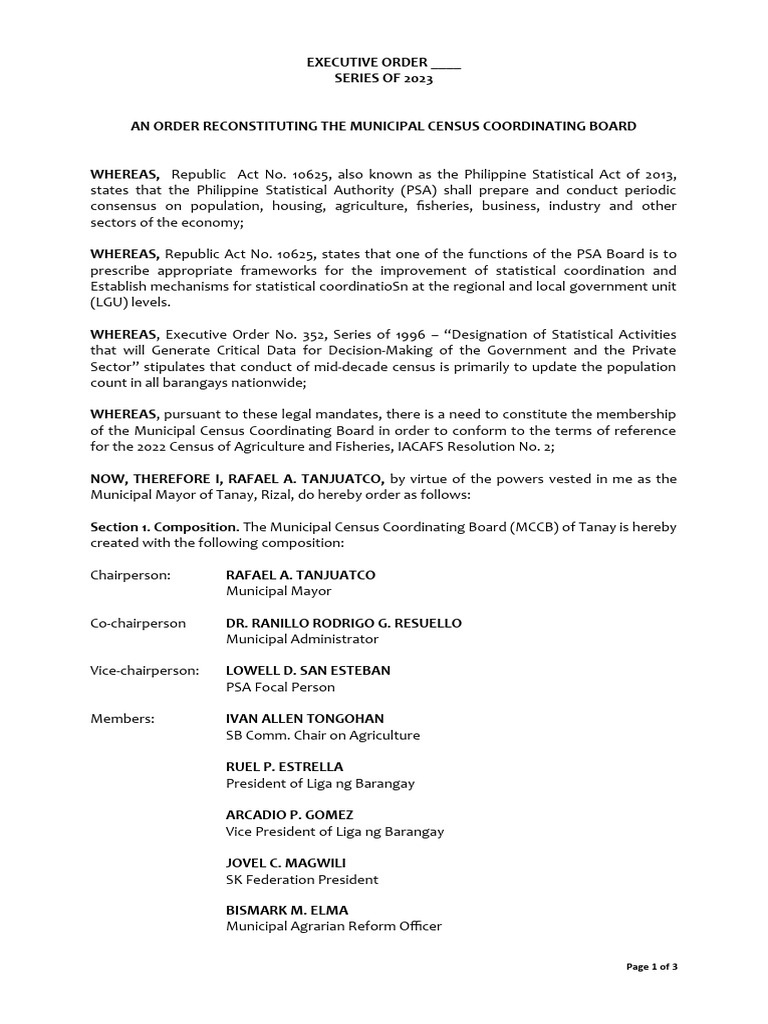 Executive Order | PDF | Government | Governance