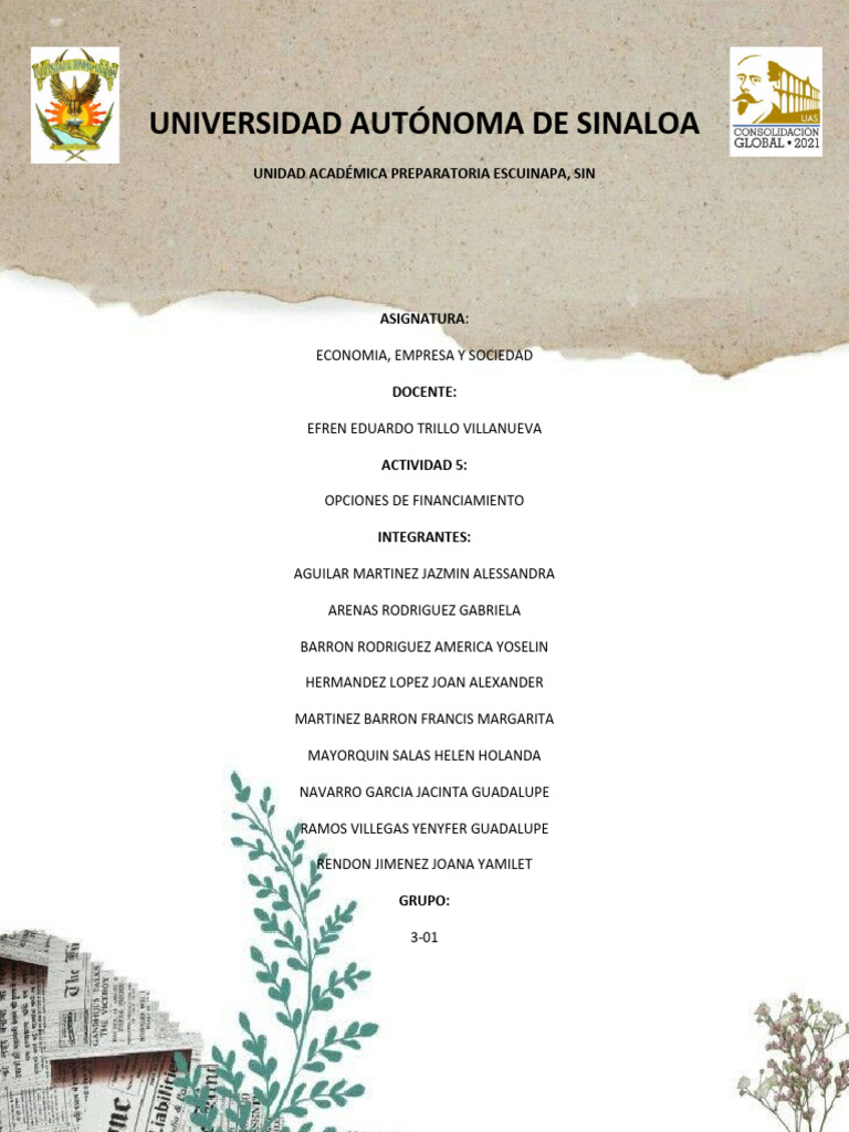 Equipo 2 Act 5 U3 FMMB | PDF | Business | Economias