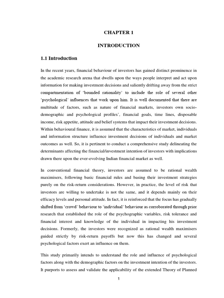 05 Chapter 1 | PDF | Risk | Self Efficacy