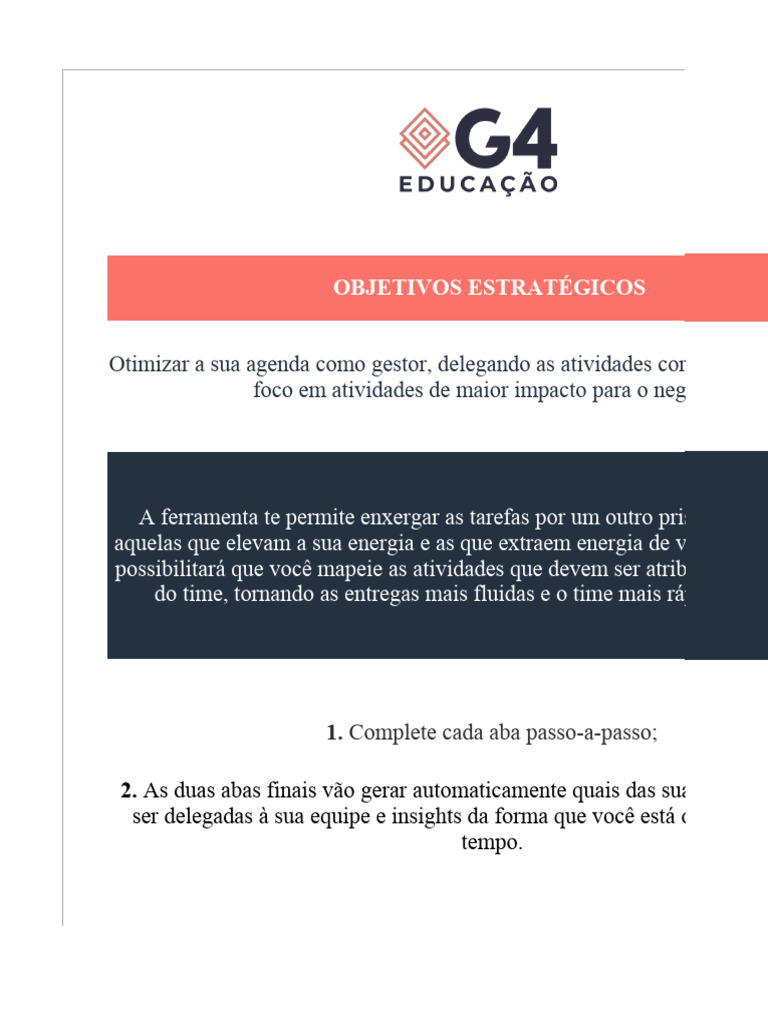 Planilha Mapa de Atividades Do Gestor | PDF | Liderança