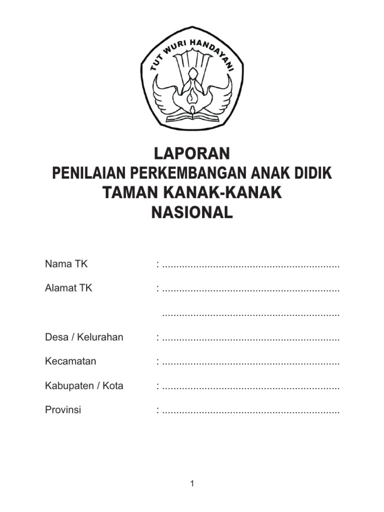 Rapot TK Nasional | PDF