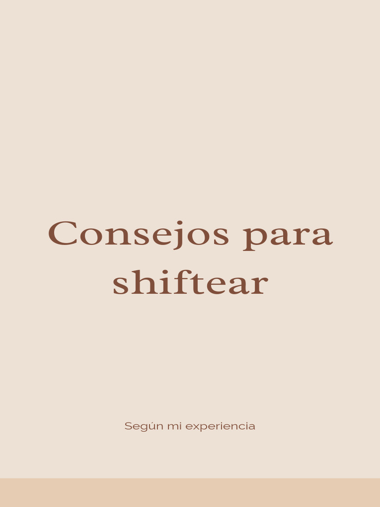 Consejos Shifting | PDF