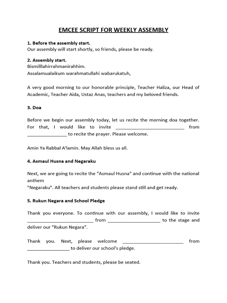 Secondary English EMCEE Script | PDF | Career & Growth | Self-Improvement