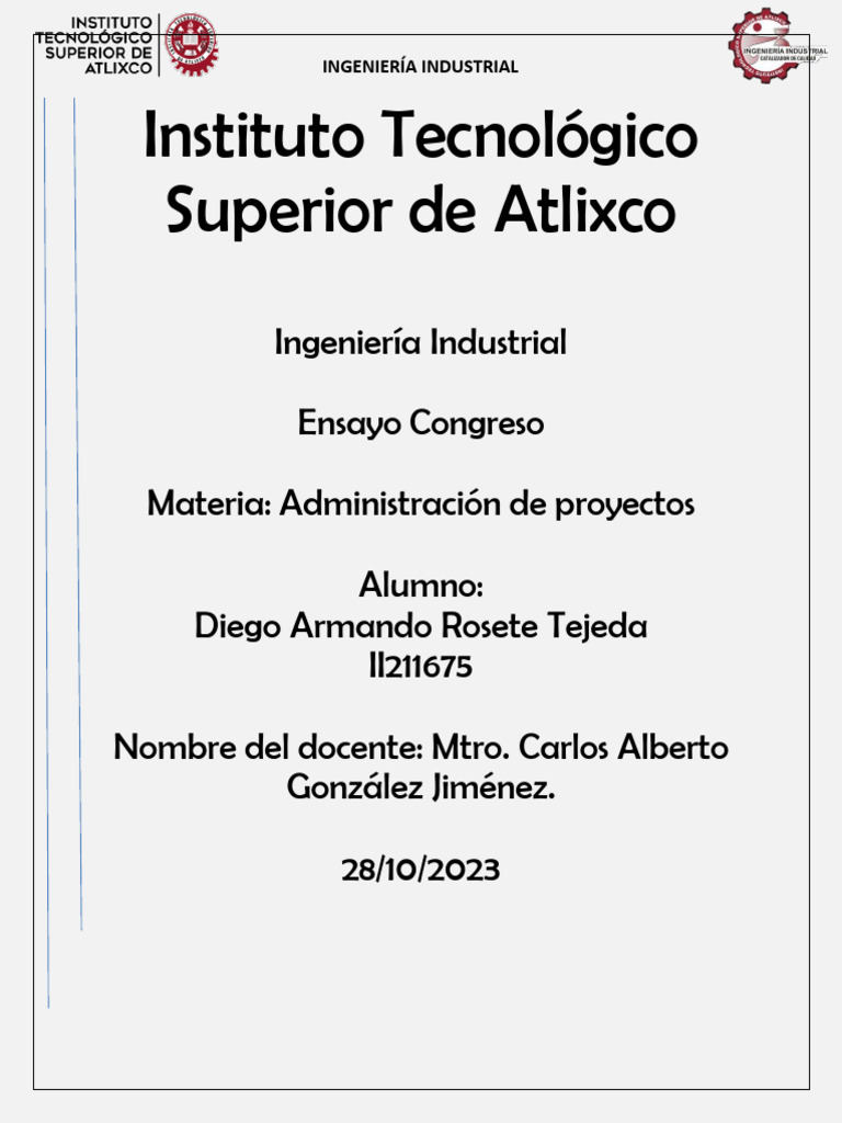 Ensayo Congreso U-2 Diego Armando Rosete Tejeda P2 | PDF | Inteligencia ...