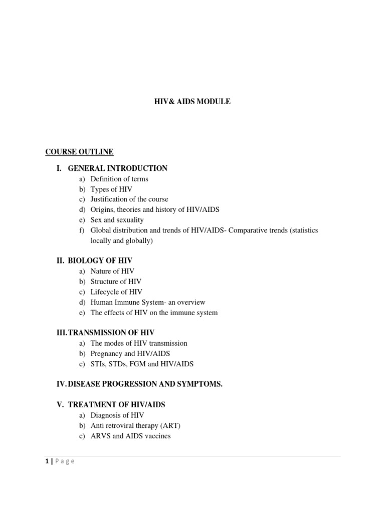 Hiv Aids Module Notes | PDF | Hiv/Aids | Immune System