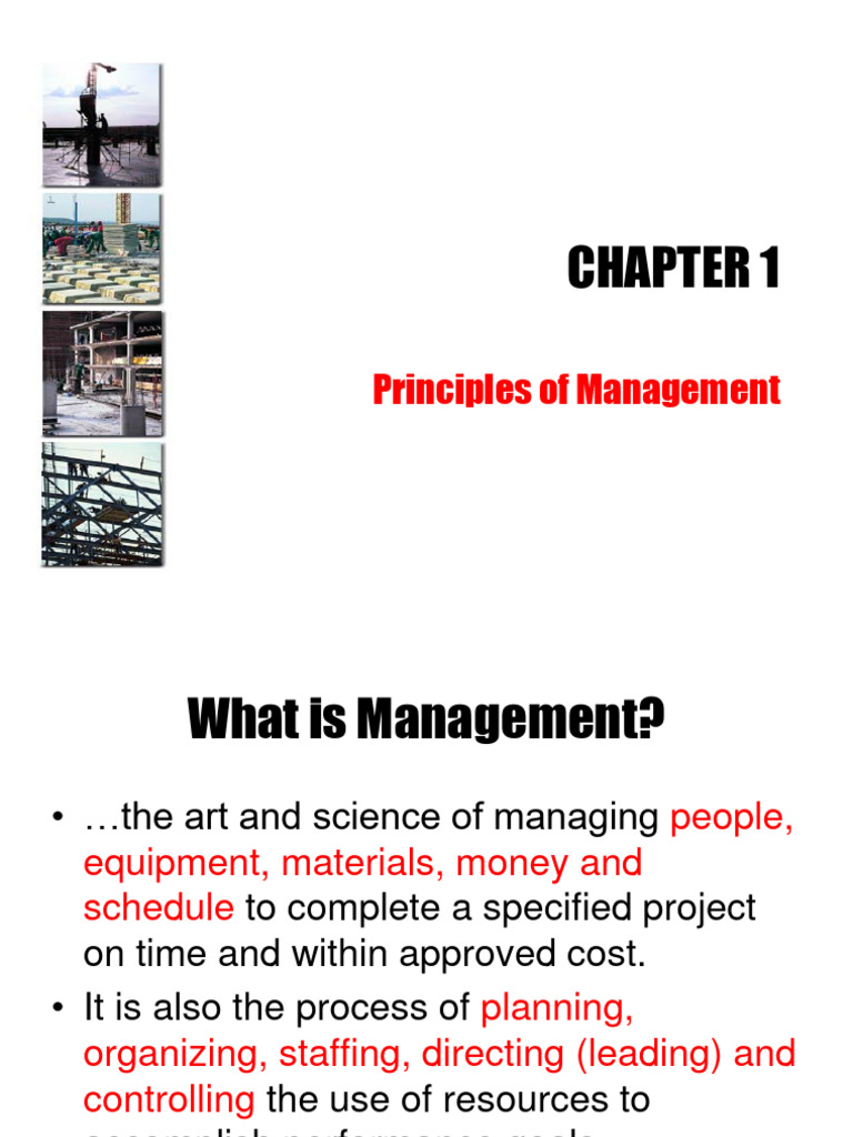 Chapter 1 - Principle of Management | PDF | Goal | Human Resources