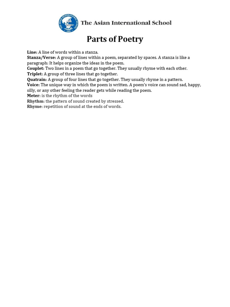 Poetry Forms and Techniques Guide | PDF | Poetry | Literary Theory